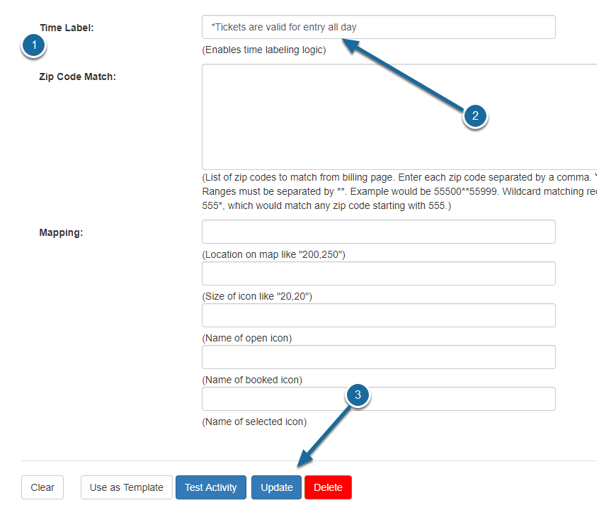 Outbound/Ascent: Settings Tab - How to Set Time Labels for Activities