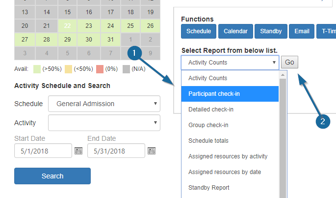 Outbound/Ascent: How to Run Check In Reports from the Activity Console