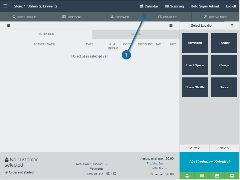 Ascent: How to Use the Master Calendar in POS